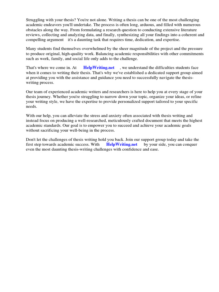 Thesis Writing Support Group | PDF | Thesis | Essays