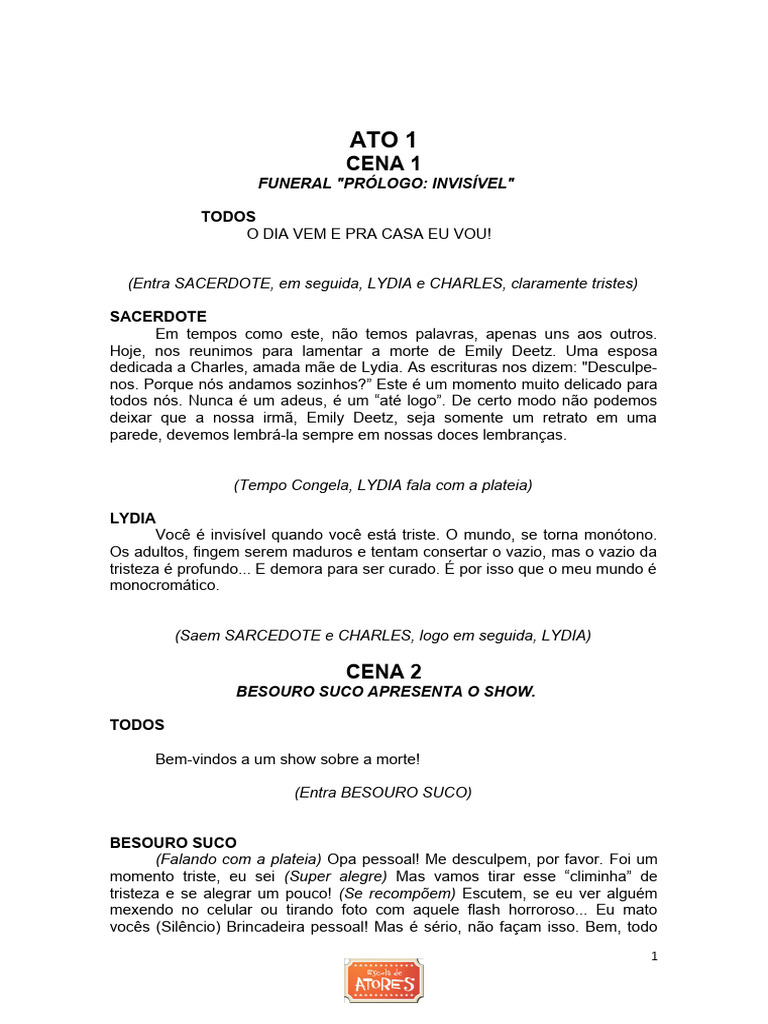 Roteiro Final Os Fantasmas Se Divertem | PDF | Amor | Besouro