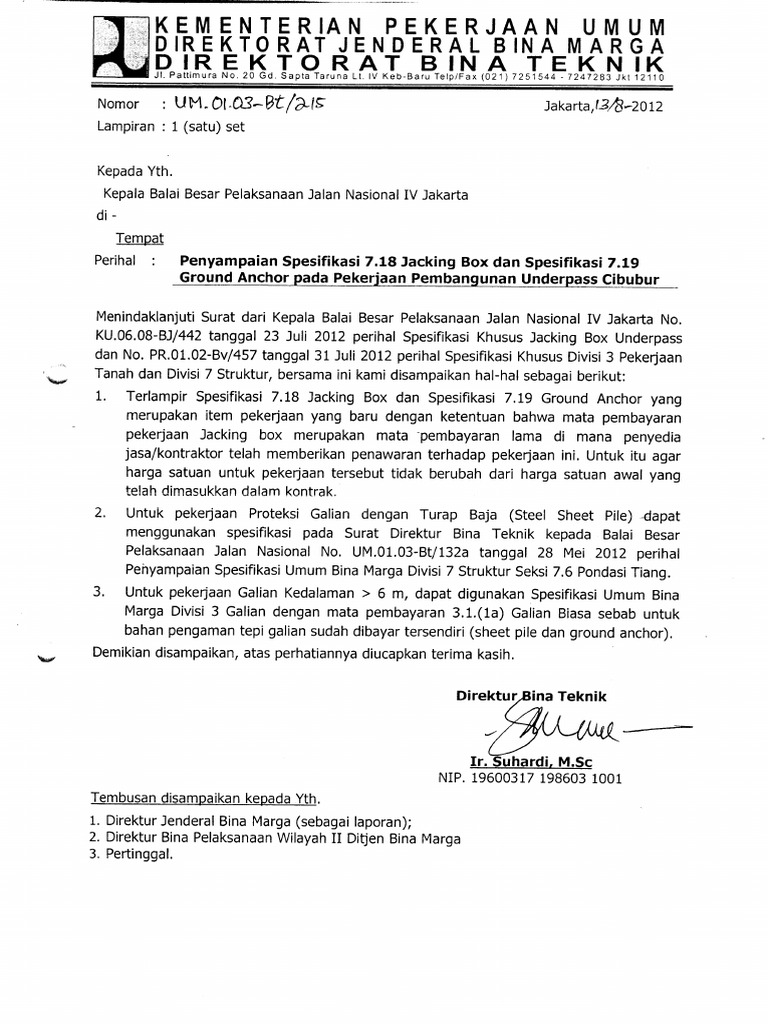 Spesifikasi 718 Jacking Box | PDF