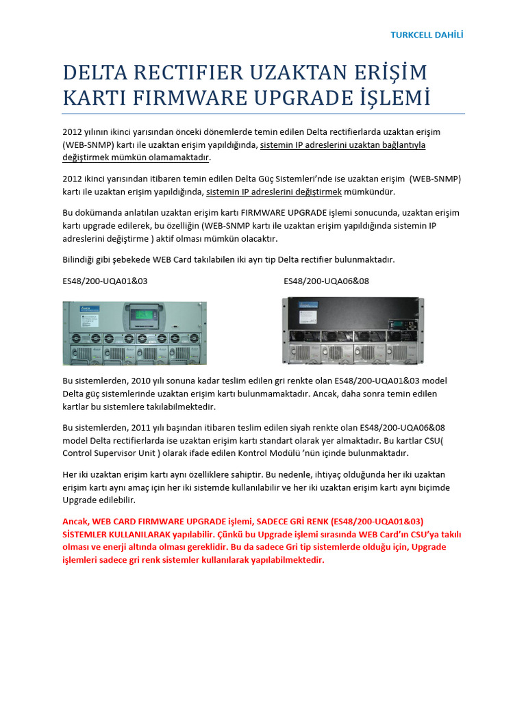 Delta Rectifier Firmware Uprade İşlemi̇ | PDF