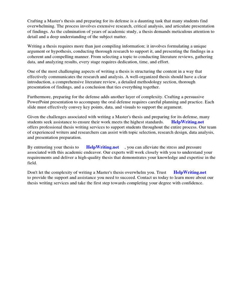 Masters Thesis Defense Powerpoint Pdf