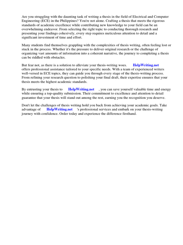 Ece Thesis Topics Philippines | PDF | Thesis | Philippines