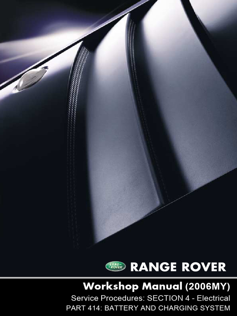 Range Rover L322 Battery Guide | PDF