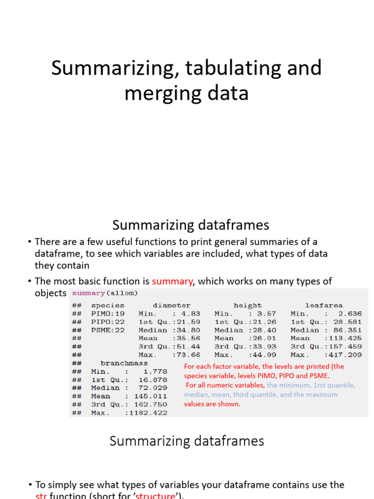 Dataframe Summarization Techniques | PDF | Quantile | Data Set