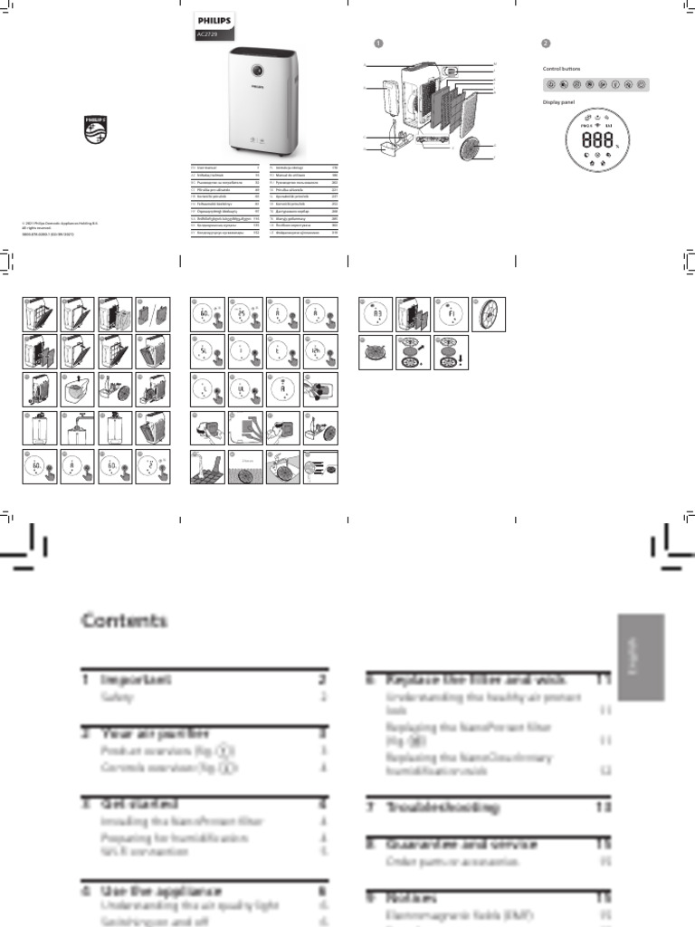 Philips Air Purifier User Manual | PDF | Particulates
