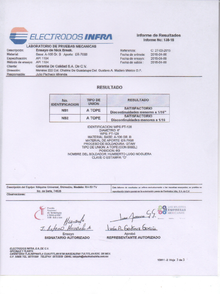 Ensayo de Nick Break | PDF