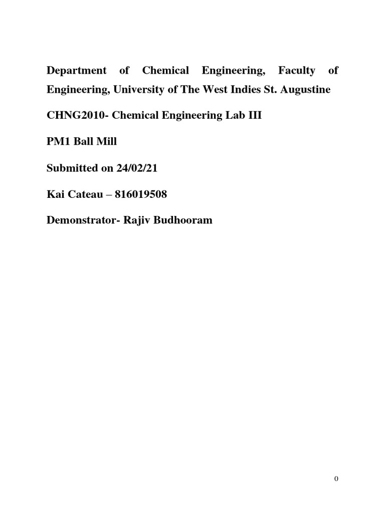 Ball Mill | PDF | Particle Size Distribution | Mill (Grinding)