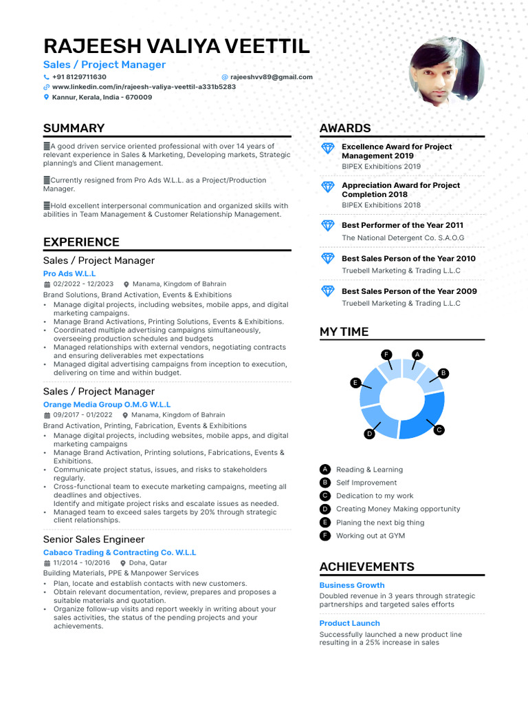 Raj Eesh Val I Ya Veet Til Resume | PDF | Sales | Marketing