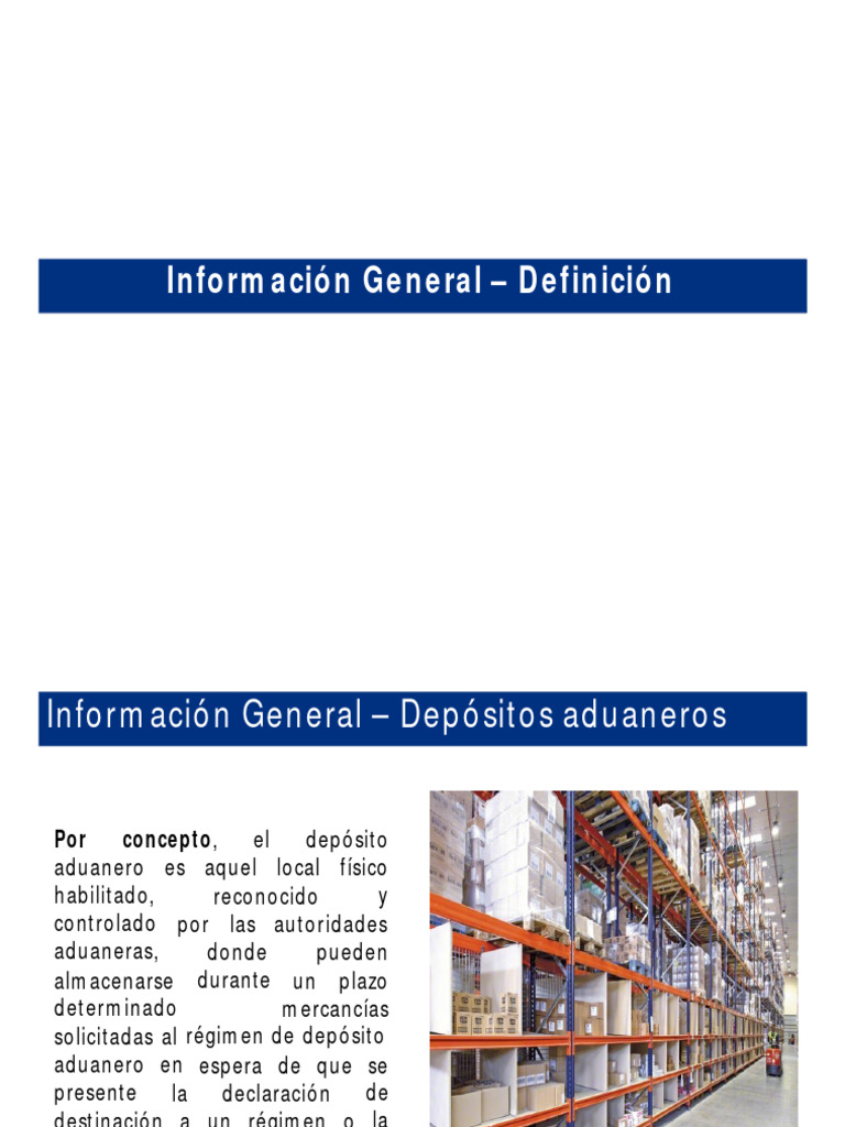 Tipos y Requisitos de Depósitos Aduaneros | PDF