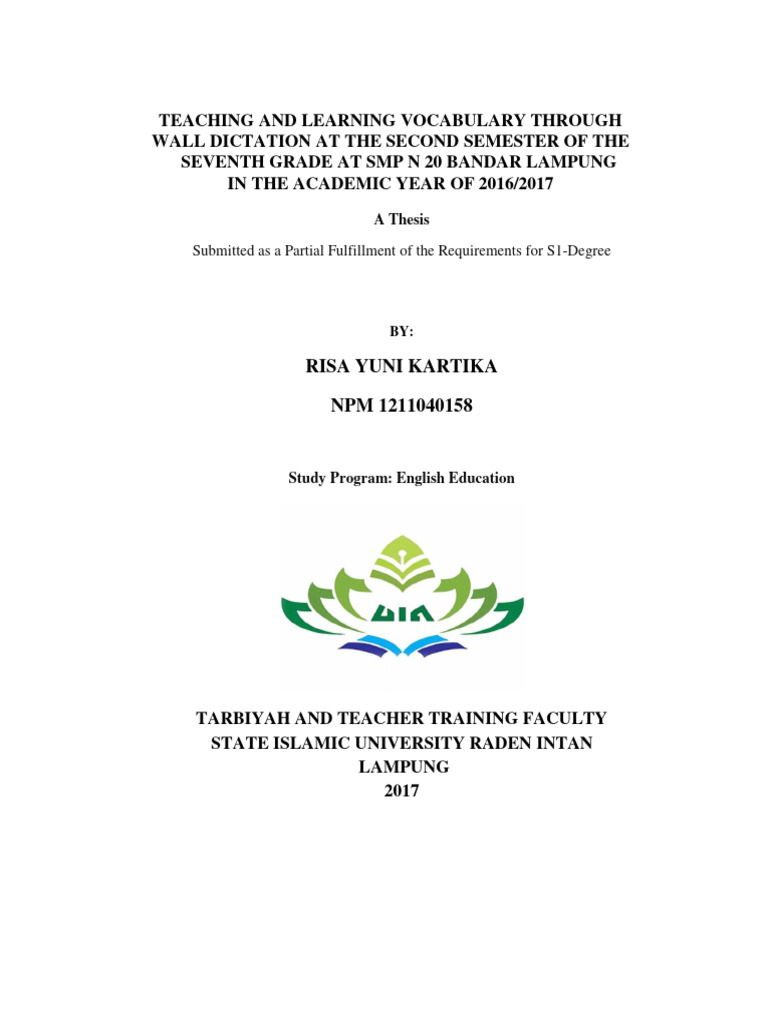 Skripsi - Risa Yuni Kartika | PDF | Vocabulary | Communication