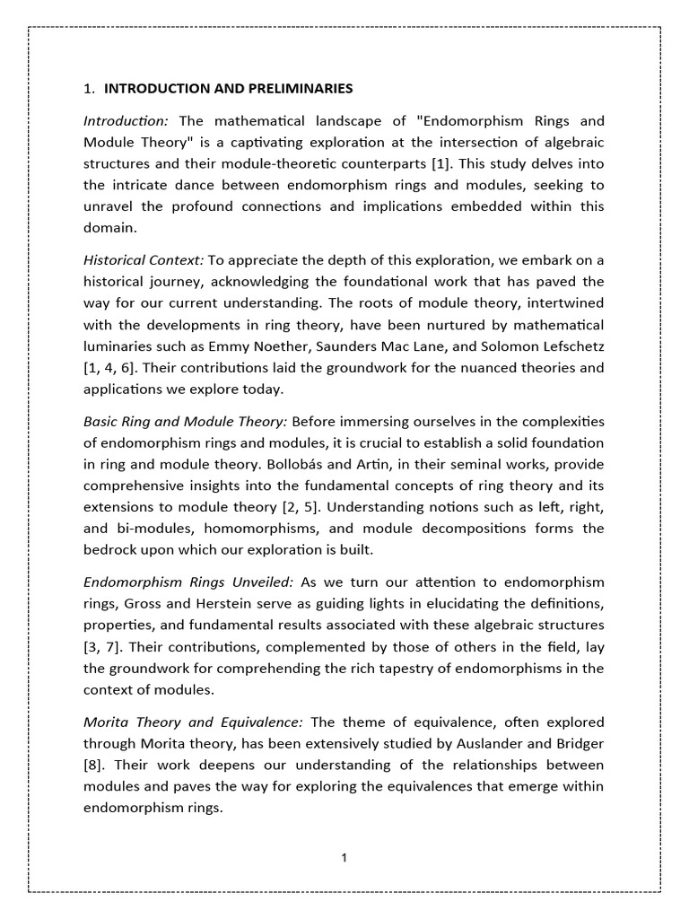 Endomorphism Rings and Module Theory | PDF