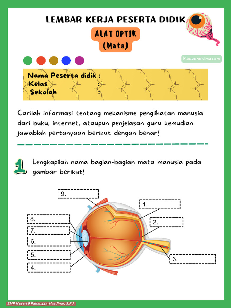 LKPD Alat Optik (Mata) | PDF