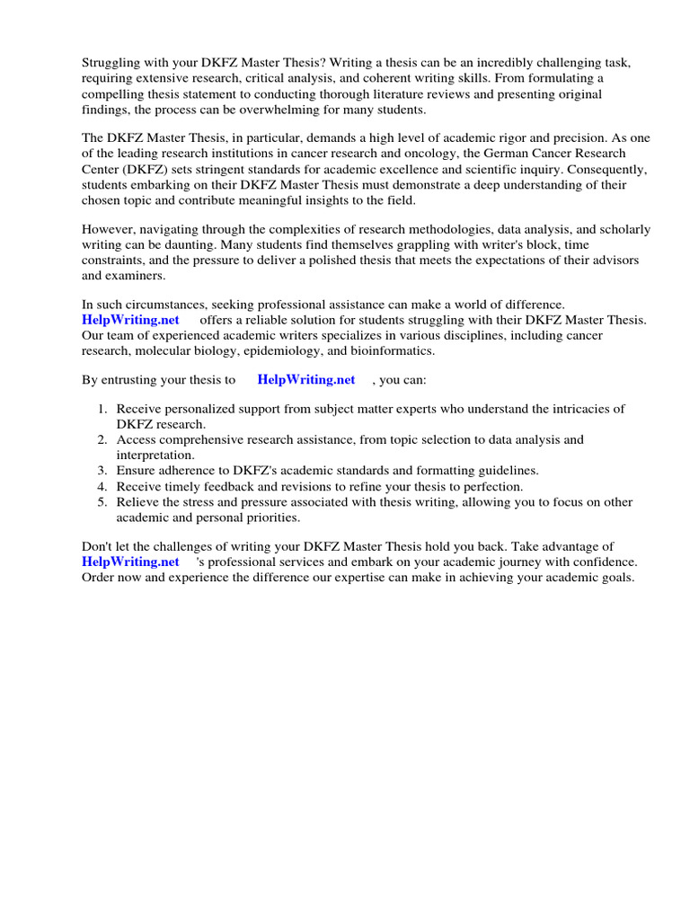 DKFZ Master Thesis | Download Free PDF | Thesis | Israel