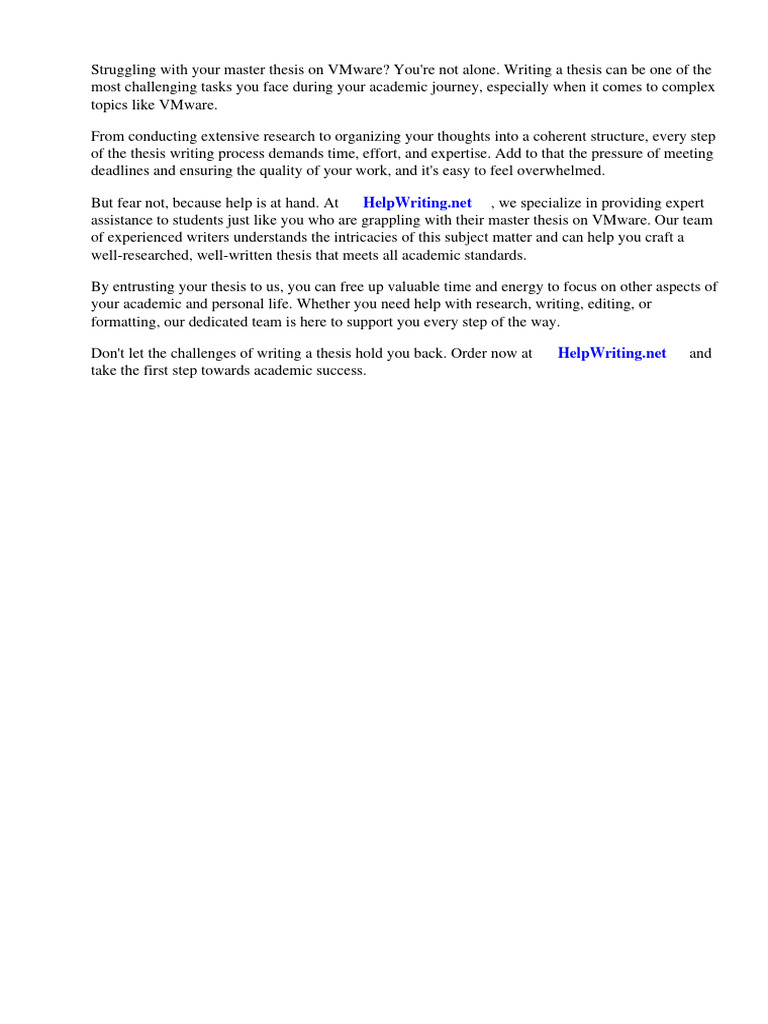 Master Thesis Vmware | PDF | Annotation | Thesis