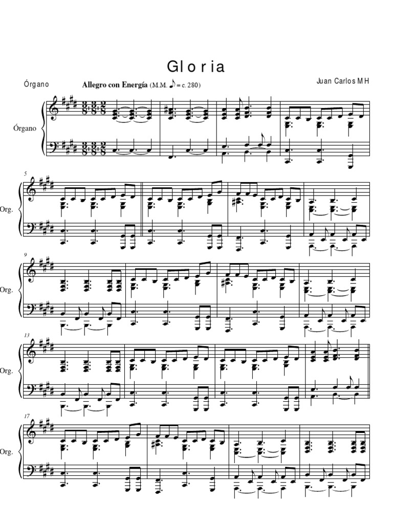 Gloria - Órgano | PDF