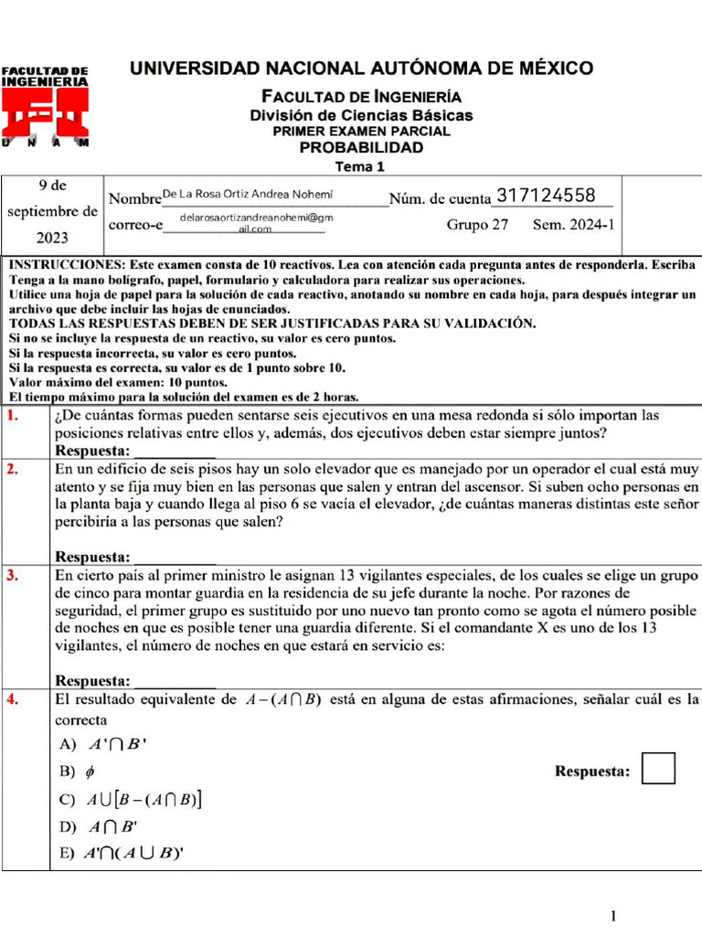 Delarosa. Andrea - 1p - Proba | PDF