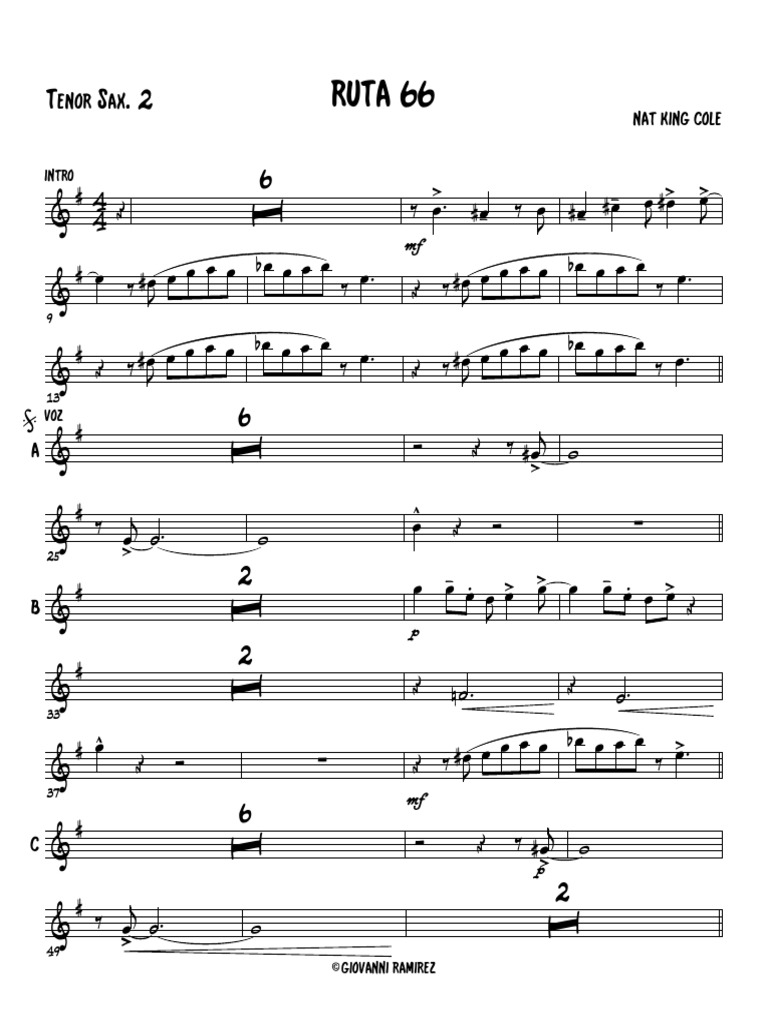 RUTA 66-2 - 006 Tenor Sax. 2 | PDF
