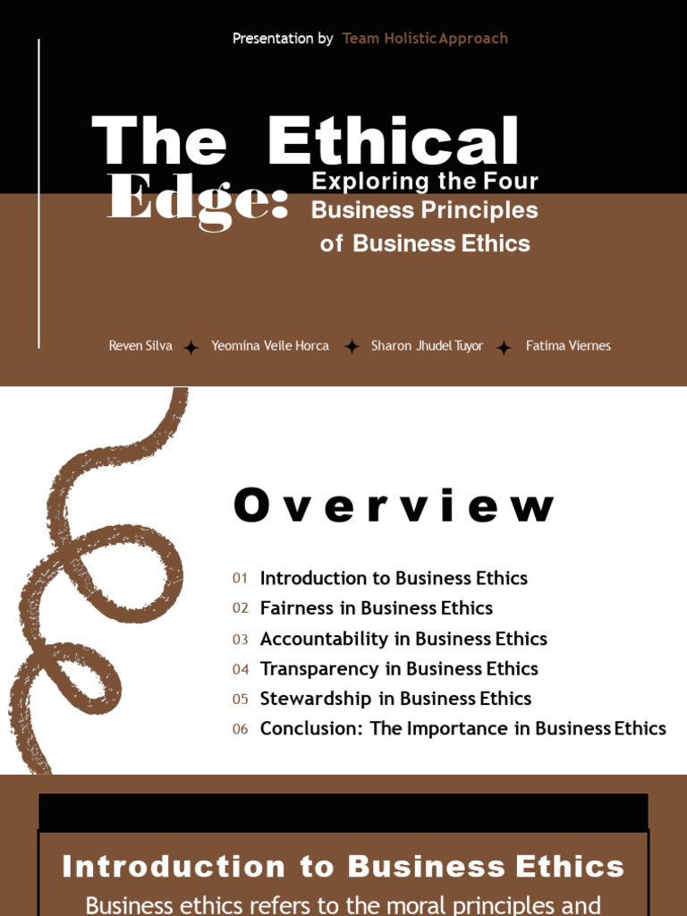 Four Key Principles of Business Ethics | PDF | Business Ethics ...