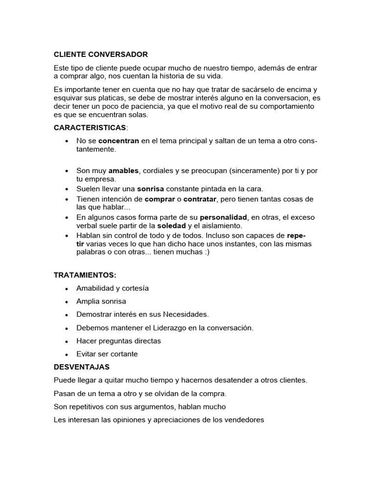 Cliente Conversador | PDF