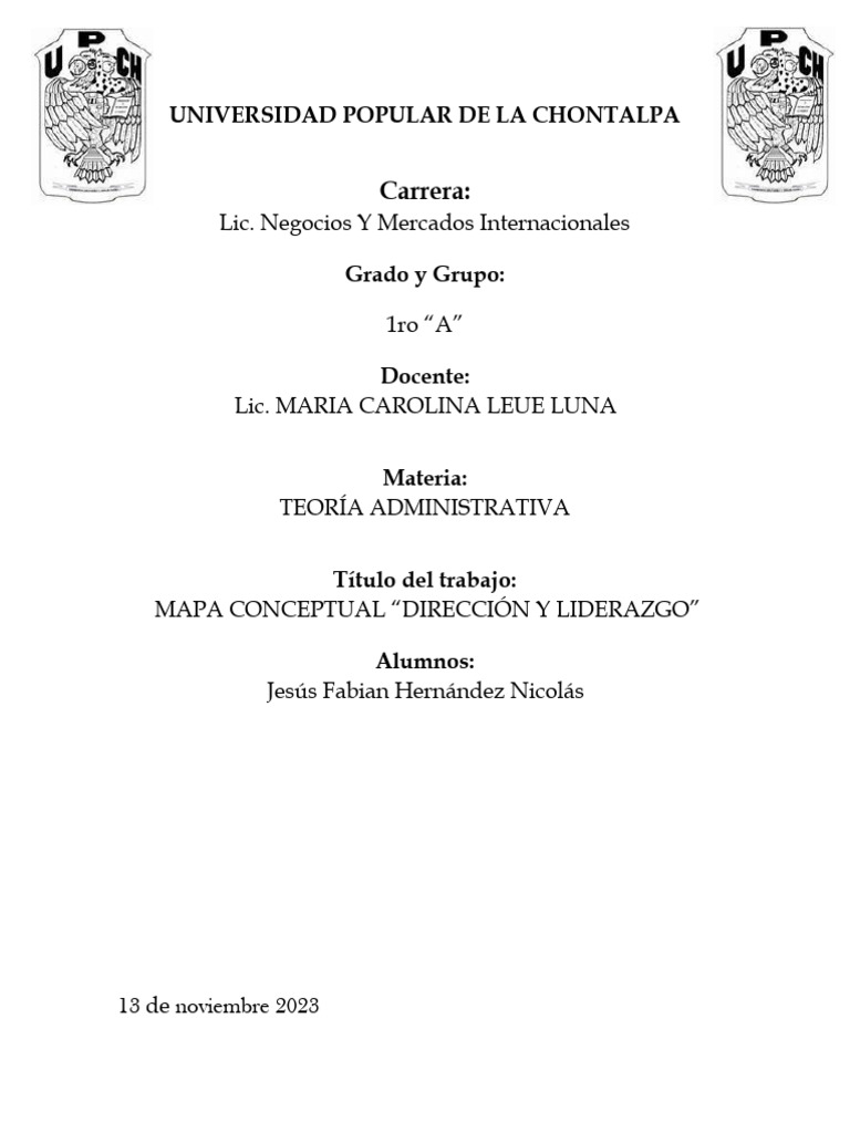 Direccion y Liderazgo-Mapa Conceptual-Jfhn | PDF