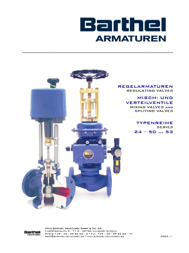 Barthel Control Valves Eng | PDF | Valve | Alternating Current