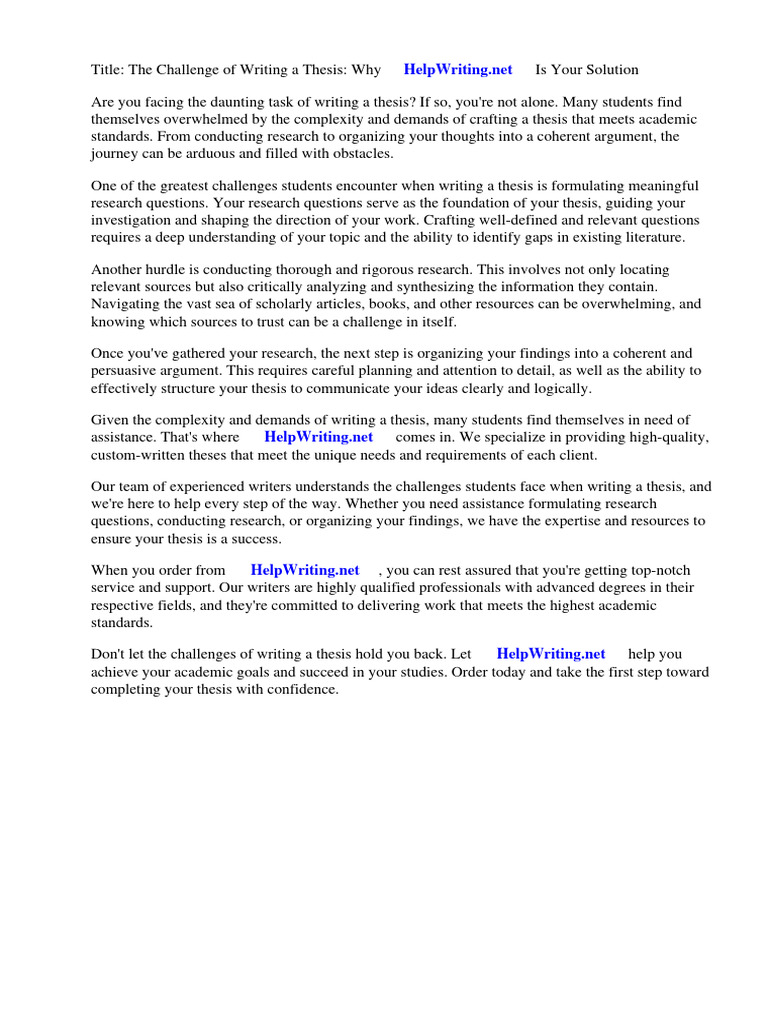 Thesis Questions Sample | PDF | Thesis | Essays