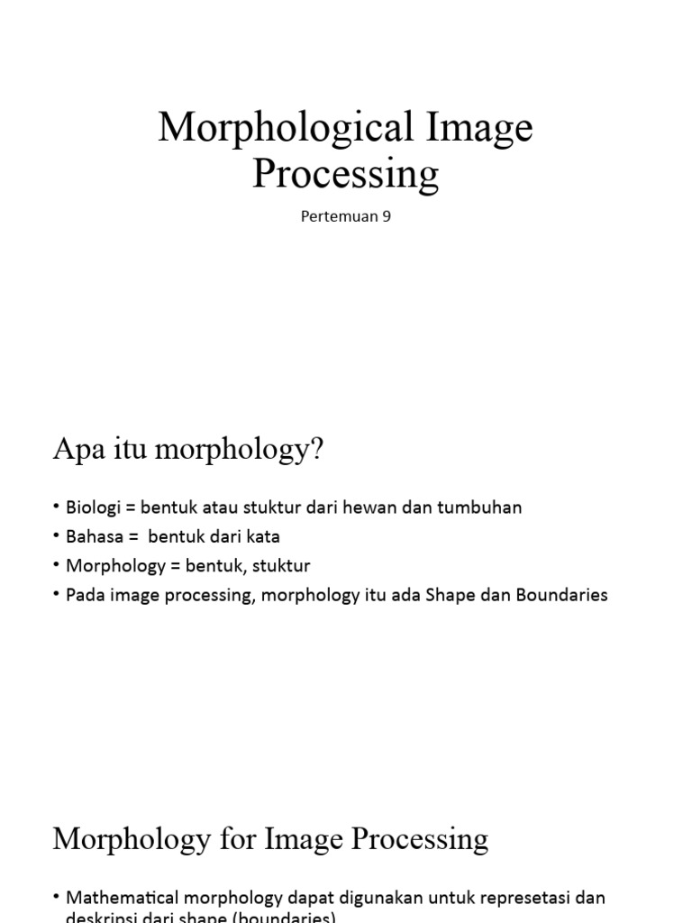 Pertemuan 9 - Morphological Image Processing | PDF
