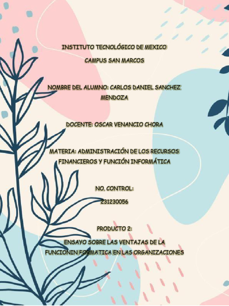 Ensayo de las ventajas de la Informatica | PDF