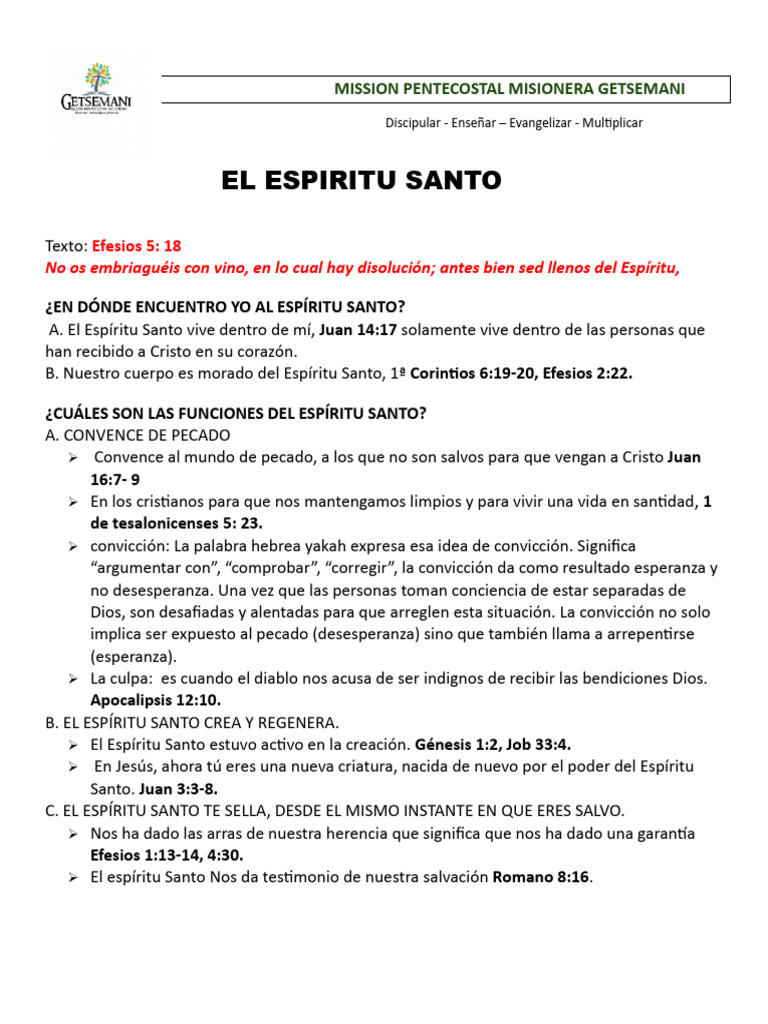 El Espiritu Santo | PDF | espíritu Santo | Pecado