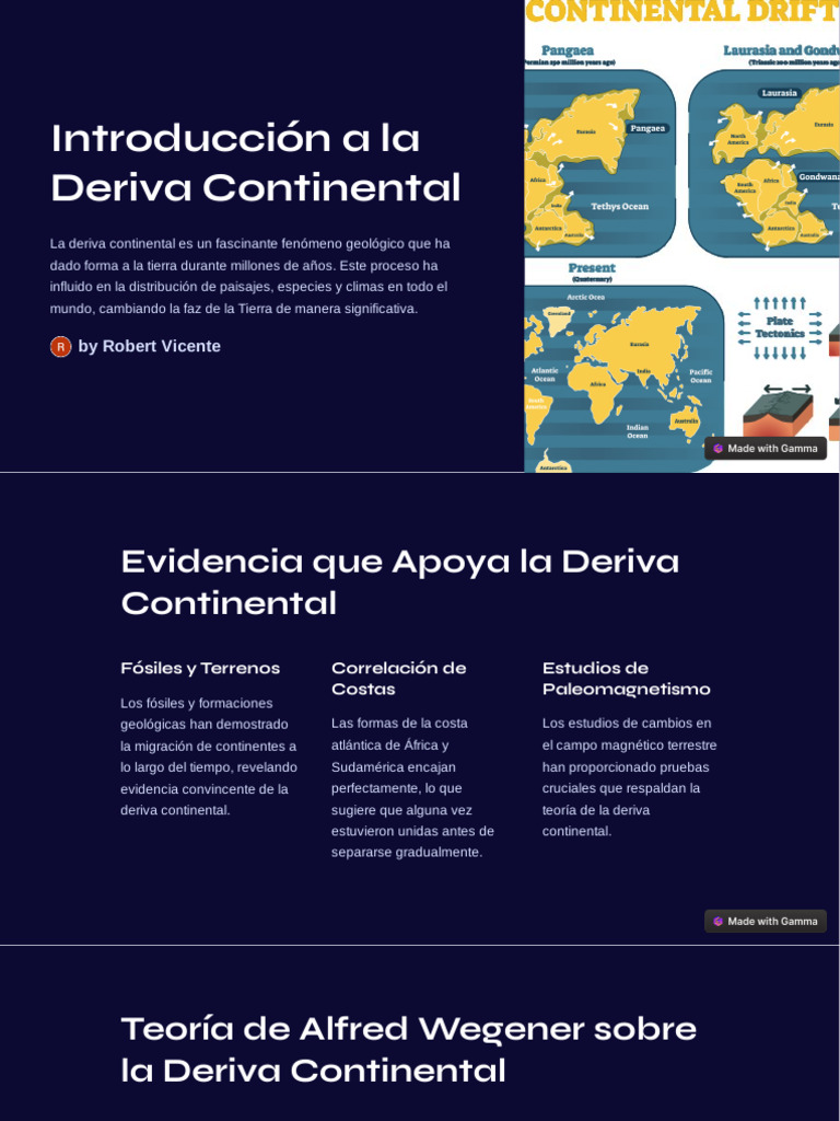 Introduccion A La Deriva Continental | PDF | Placas tectónicas | Tierra