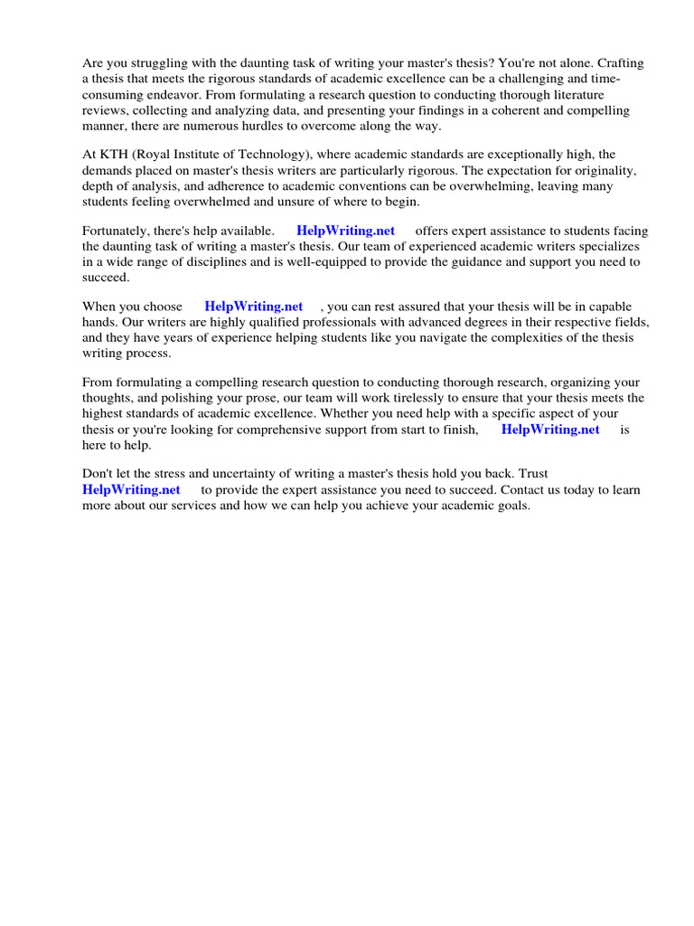 Available Master Thesis in KTH | PDF