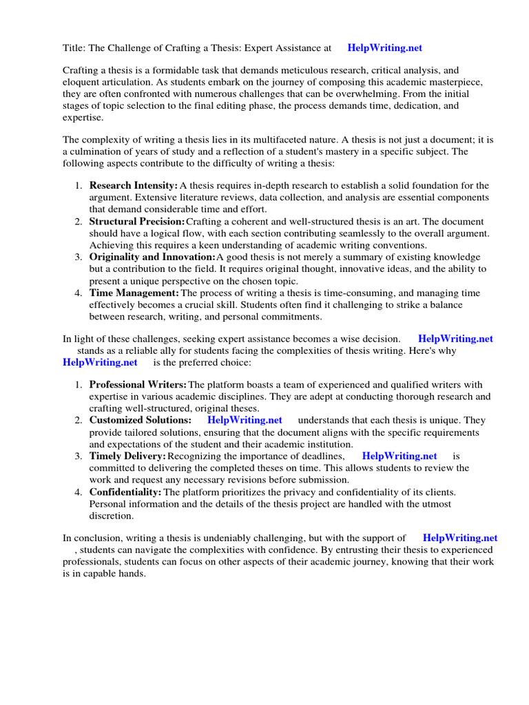 How Do You Write A Thesis | PDF | Essays | Thesis