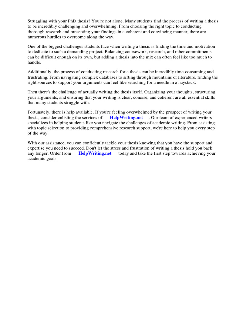 Overcoming PhD Thesis Challenges | PDF | Thesis | Political Corruption