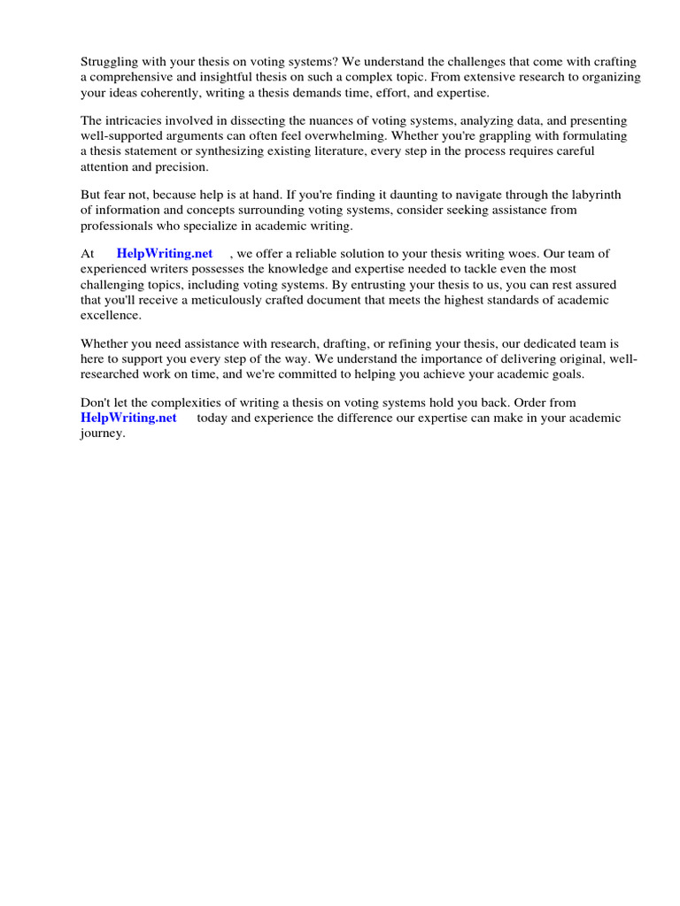 Example Thesis of Voting System | PDF | Voting | Electronic Voting