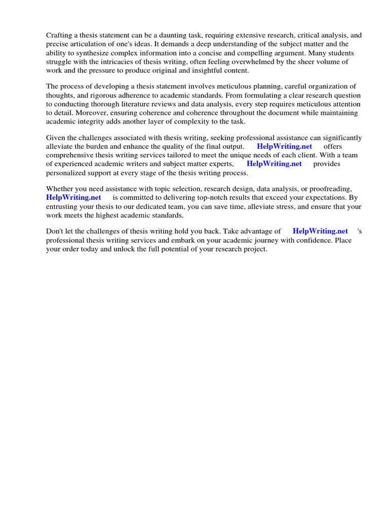 Thesis Statement Griffith | PDF | Essays | Thesis