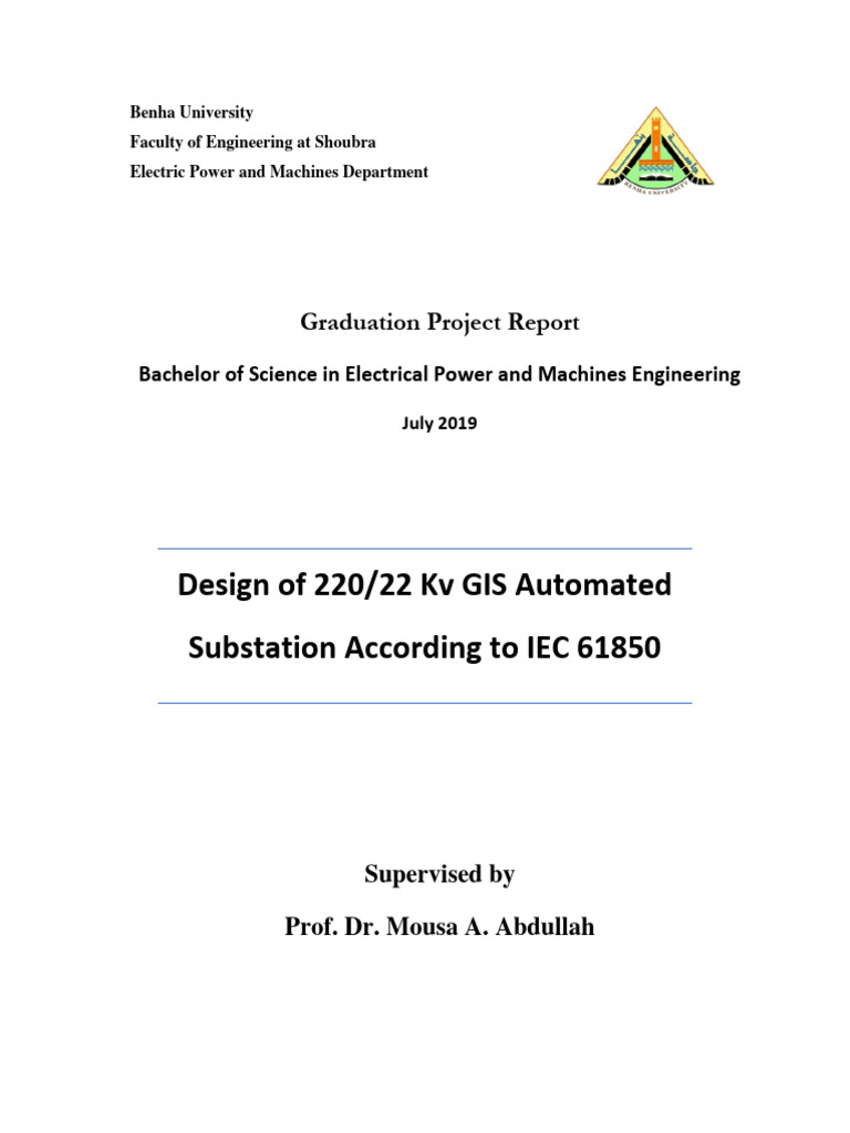 Design of 220 - 22 KV GIS Automated Substation According To IEC 61850 | PDF