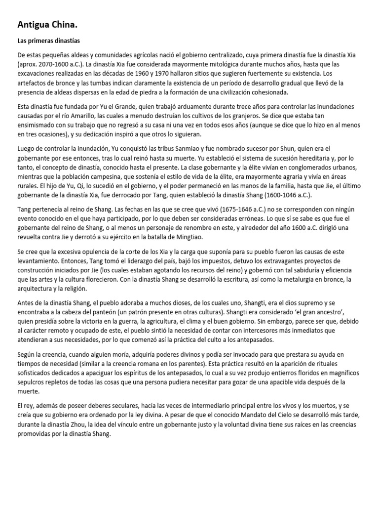 Antigua China | PDF | dinastía Han | China