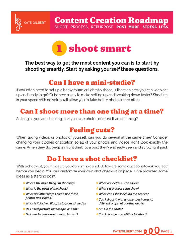 Content Creation Roadmap | PDF