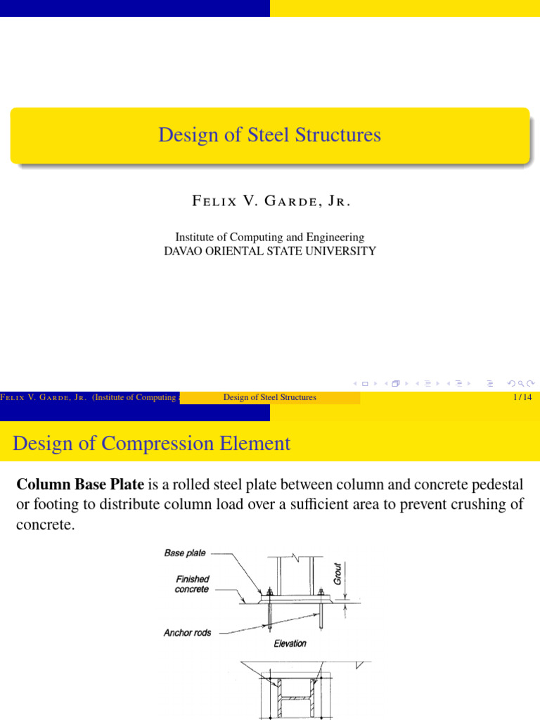 Base Plate Design for Steel Columns | PDF | Column | Building Engineering