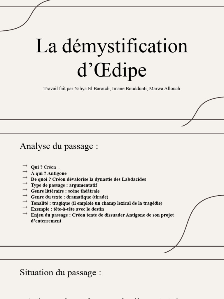 La Démystification D'œdipe | PDF | Œdipe | Mythologie de Thèbes