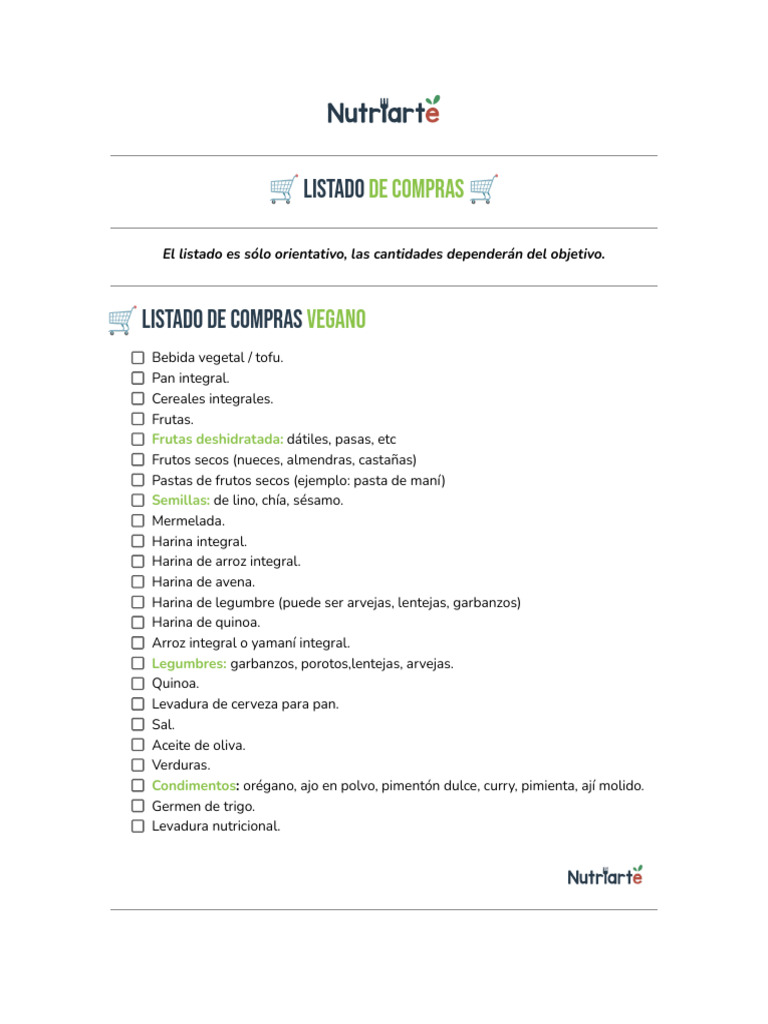 Listado de Compras | Descargar gratis PDF | Panes | Curry