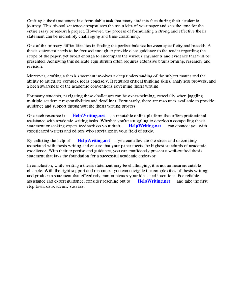 Examples of Writing Thesis Statement | PDF Examples of Writing Thesis Statement | PDF