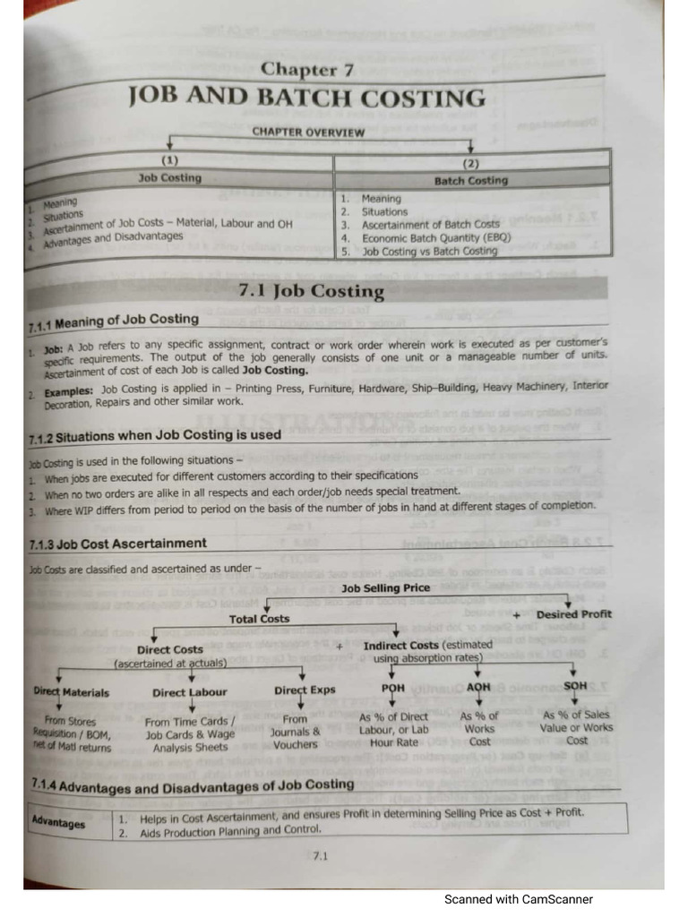 Job and Batch Costing | PDF