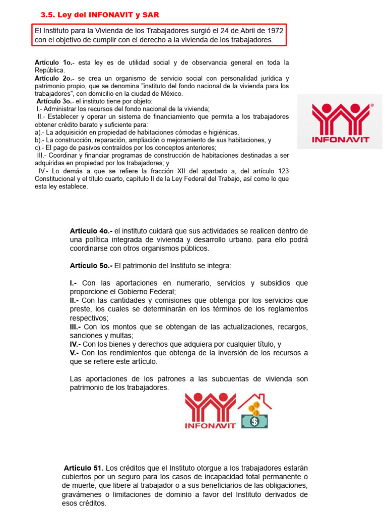 Ley Del Infonavit | PDF