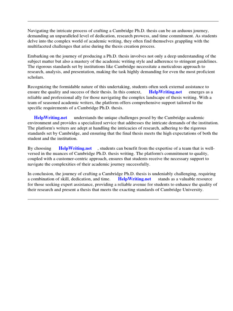 Cambridge PHD Thesis Online | PDF | Thesis | Leadership