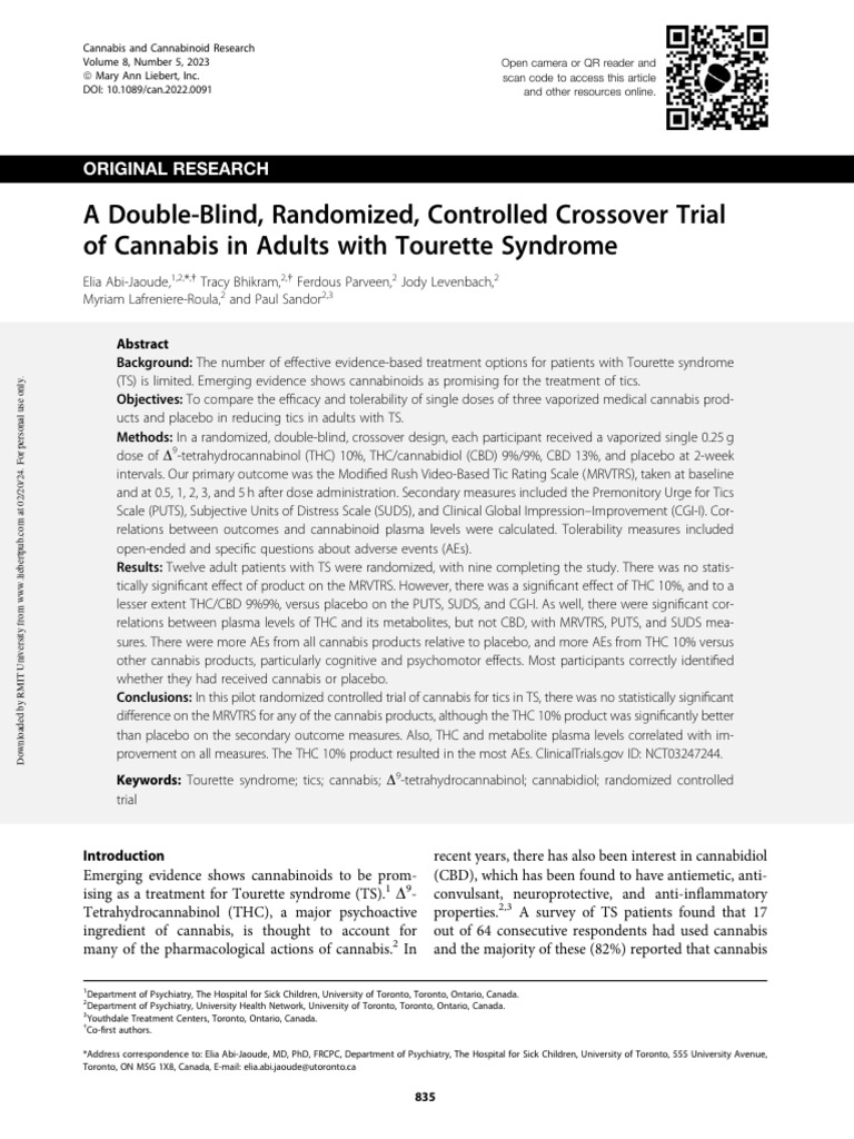 Abi Jaoude Et Al 2023 A Double Blind Randomized Controlled Crossover ...