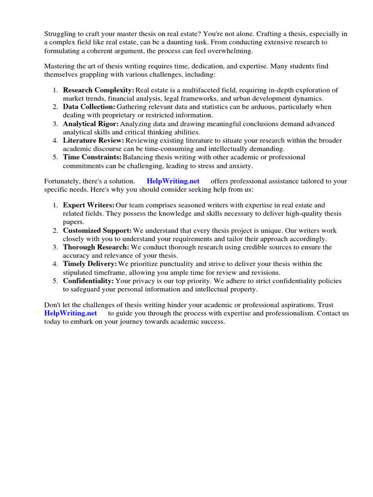 Master Thesis Topics Real Estate | PDF Master Thesis Topics Real Estate | PDF