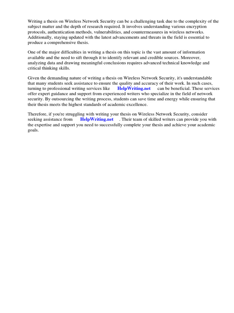 Thesis Wireless Network Security Pdf Computer Network Security