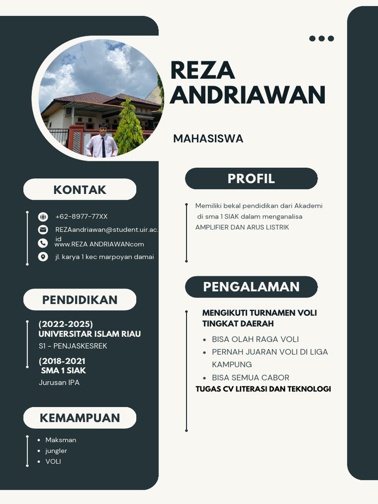 Reza Andriawan: Student Profile & Skills | PDF