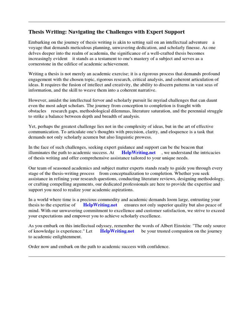 Thesis With A Quote | PDF | Thesis | Essays